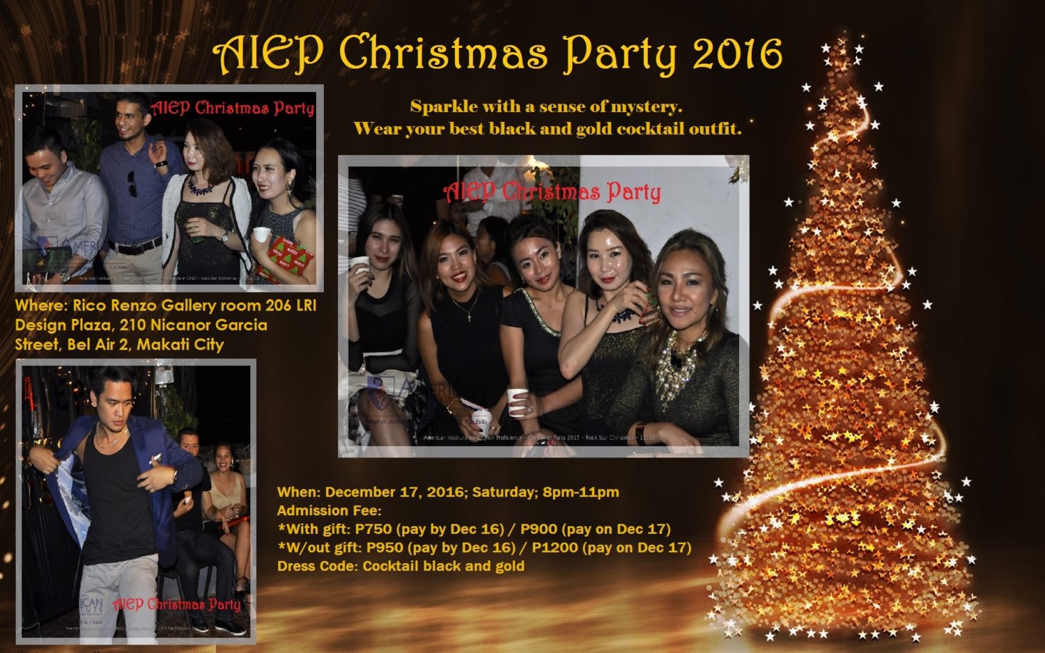 AIEP Christmas Party 2016 • American Institute for English Proficiency
